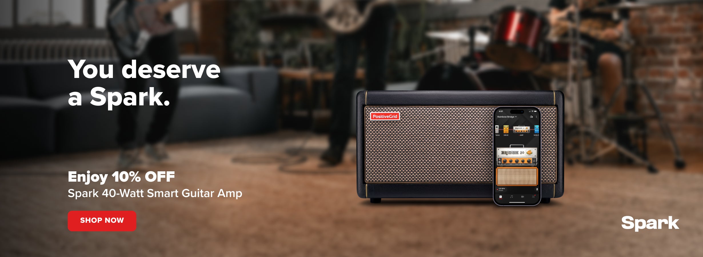 Spark GO Portable Smart Guitar Amp & Bluetooth Speaker - Positive Grid